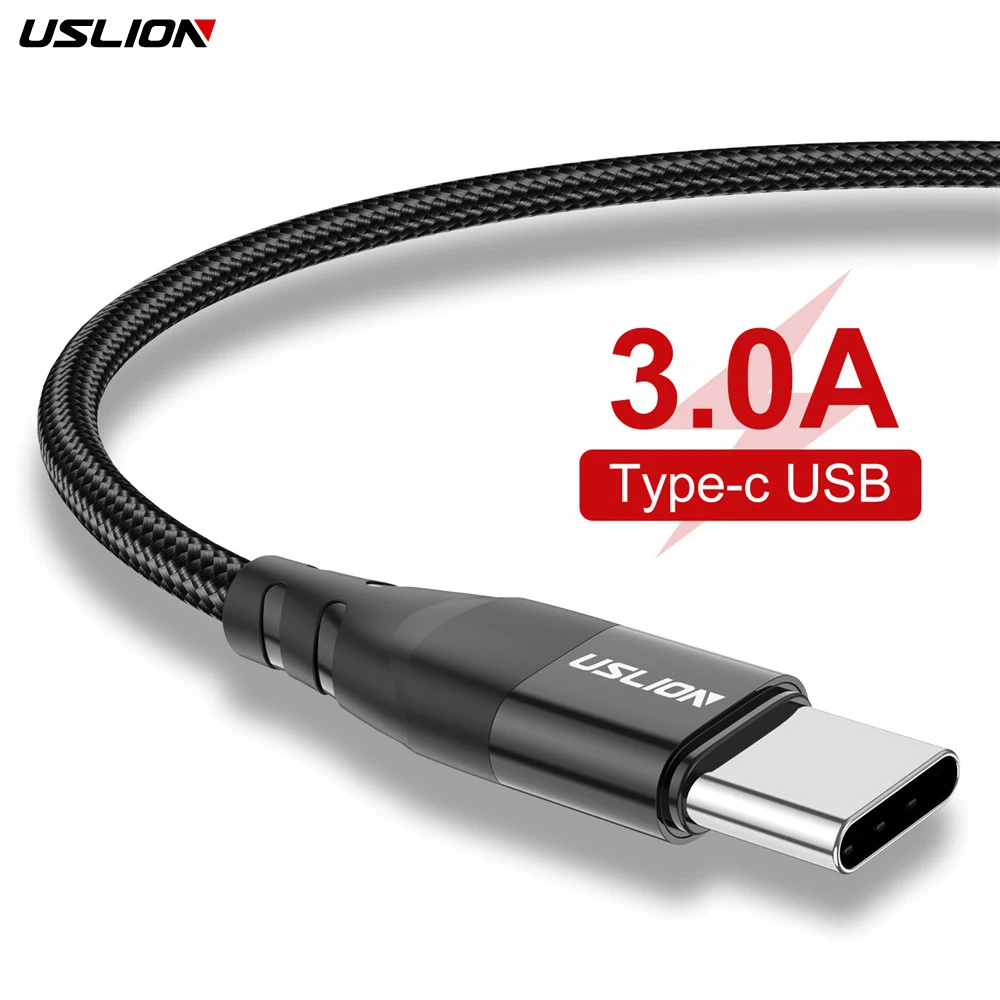 USLION USB Type C Cable Wire For Samsung S23 Mobile Phone 3A Fast ...