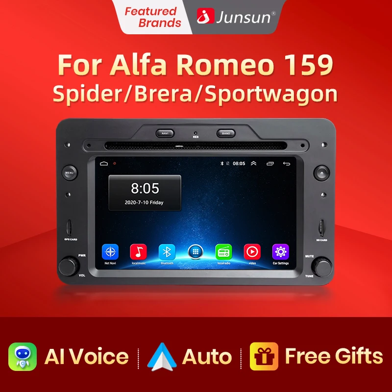 Junsun Ai Voice Android Auto Radio For Alfa Romeo 159 Brera Spider ...