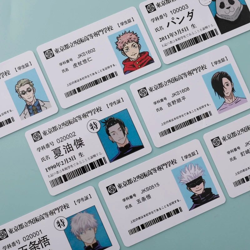 Japanese-Anime-Figures-Student-ID-Card-Animation-YUJI-Megumi-Gojo-Yuta ...