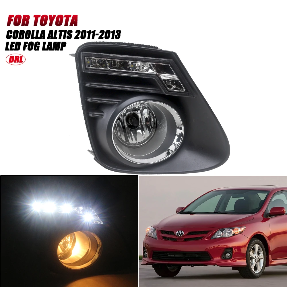 LED DRL Day Light For Toyota Corolla Altis 2011 2012 2013 Daytime ...