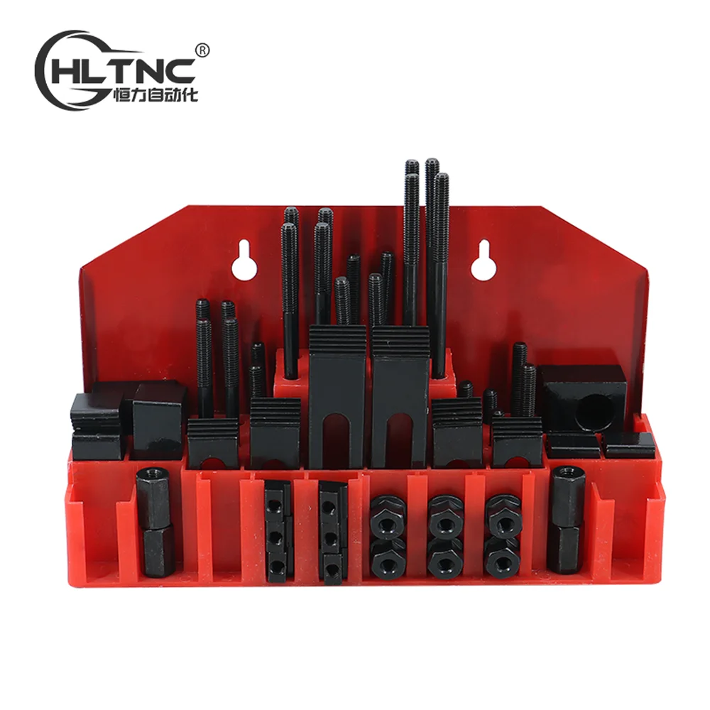 HLTNC 58Pcs M10 T-Slot Clamp Kit With Multi Function Combined Press ...