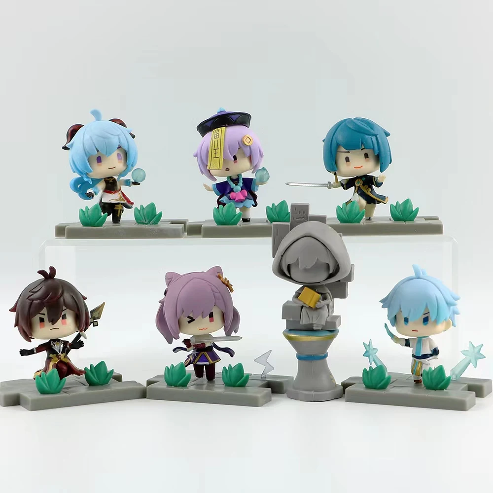 7-10cm-Genshin-Impact-Anime-Figure-Liyue-Battlefield-Heroes-Action ...
