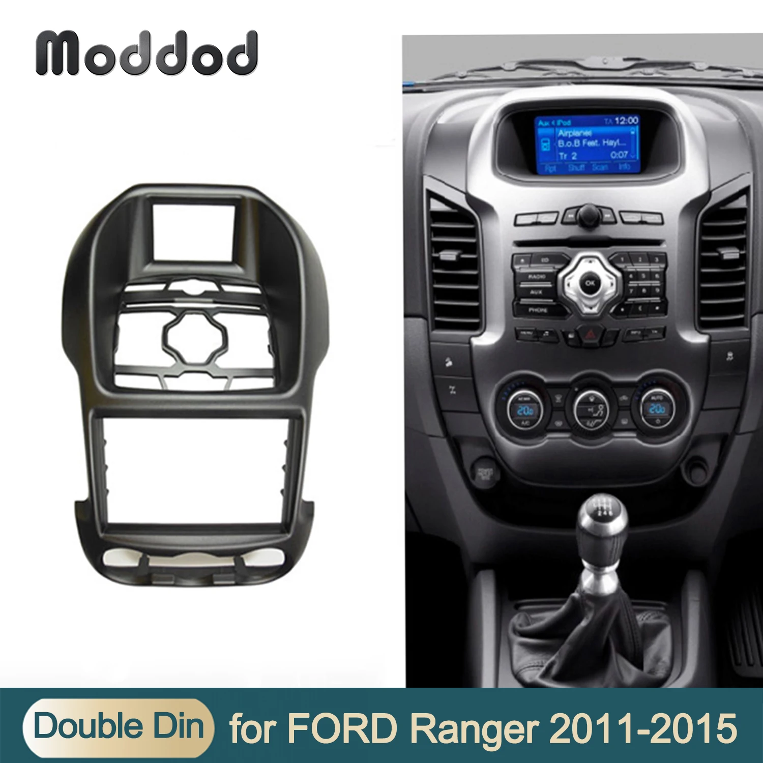 Panel estéreo de lujo de doble din para Ford Ranger 2011 +, marco de CD ...