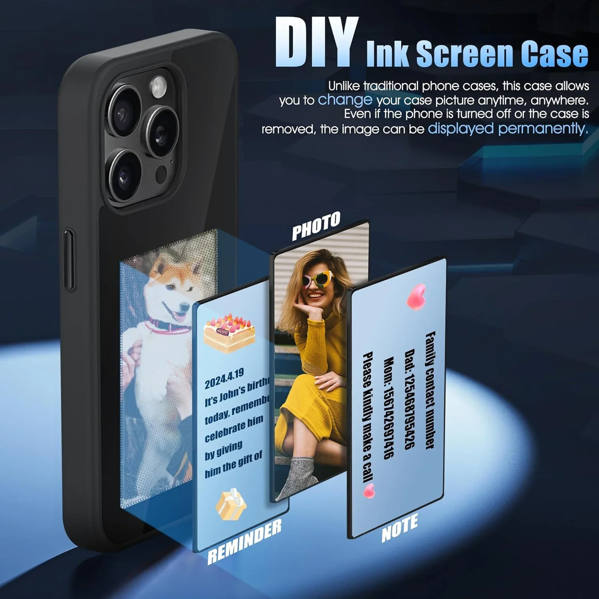 High-end-NFC-Ink-Phone-Case-for-iPhone-11-12-13-14-plus15Pro-Max-Screen ...
