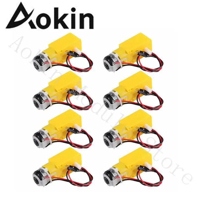 8pcs-lot-TT-Motor-Dual-DC-3-6V-Gearbox-Motor-200RPM-Ratio-1-48-Shaft ...