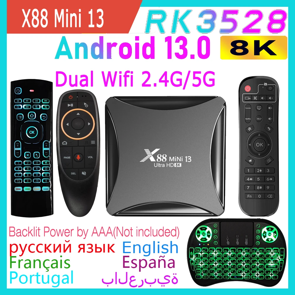 Caixa-de-TV-inteligente-Quad-Core-X88-Mini-13-Android-13-0-RK3528-8K ...