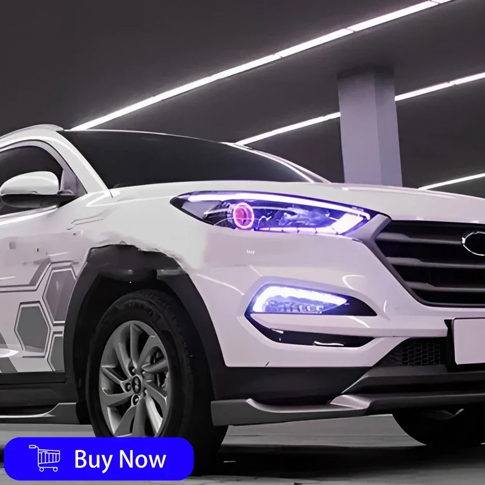 For Hyundai Tucson 2015-2018 Car Front Lamps LED Auto Headlights ...
