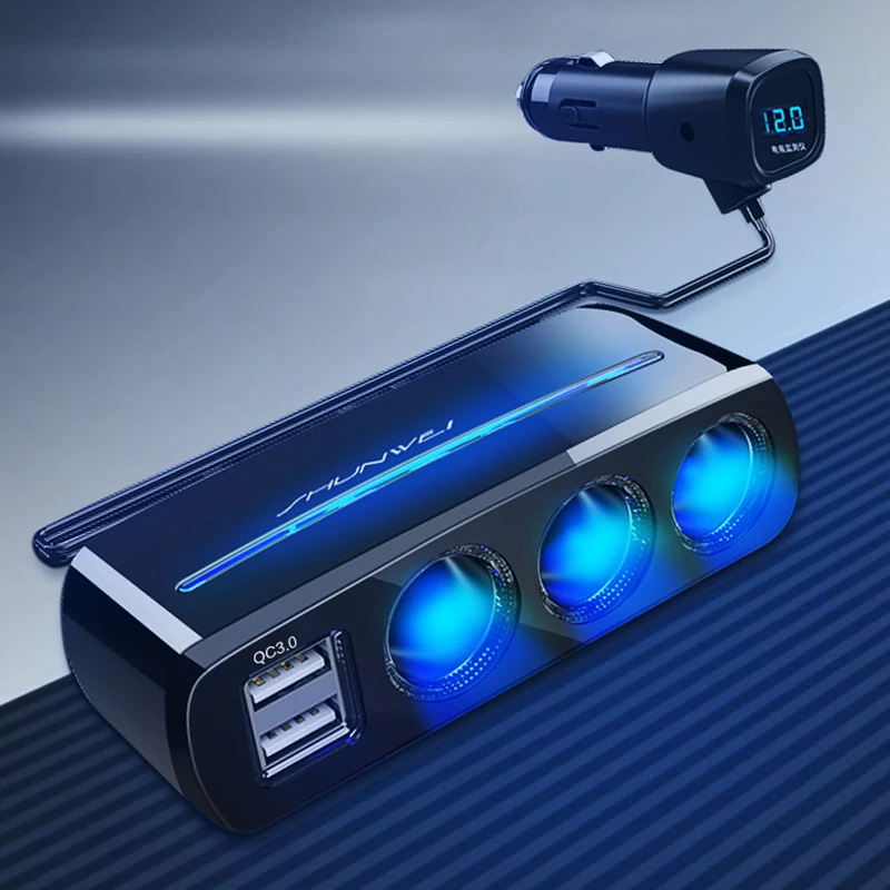 2 em 1 multifuncional carro cigarro isqueiro 12v 24v automóvel multi ...