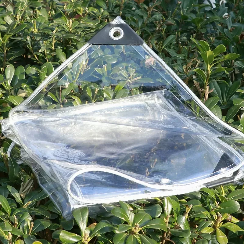 Bâche transparente imperméable en plastique, toile PVC épaissie pour ...