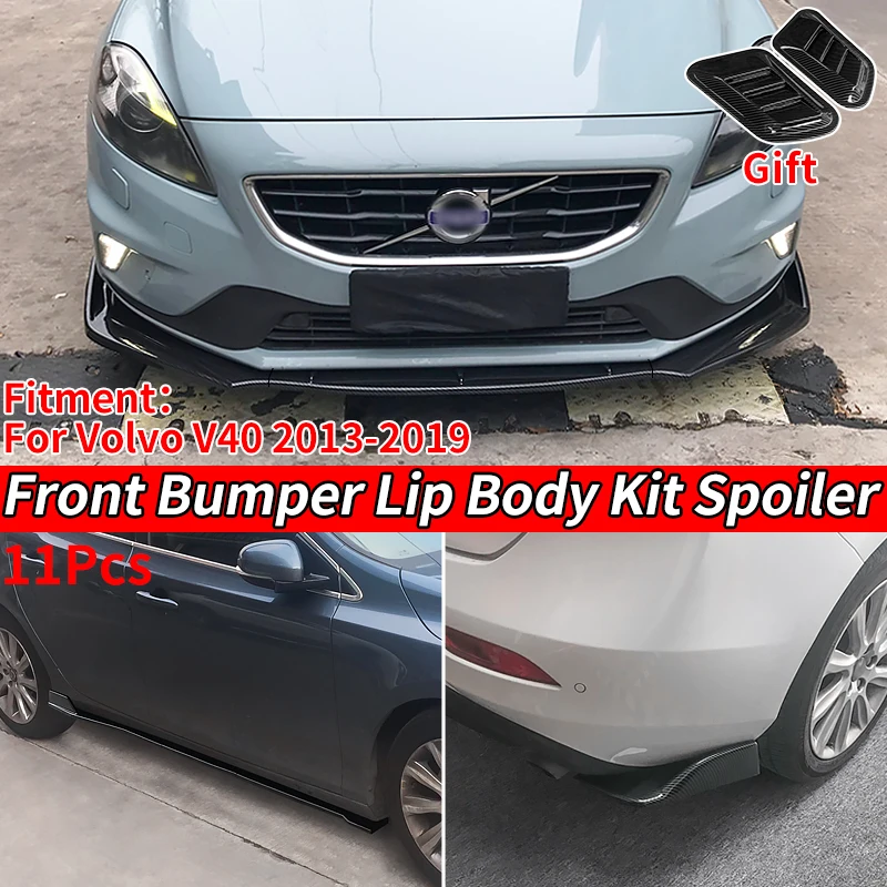 Car-Front-Bumper-Splitters-Lip-Body-Kit-Spoiler-Side-Skirts-Extensions ...