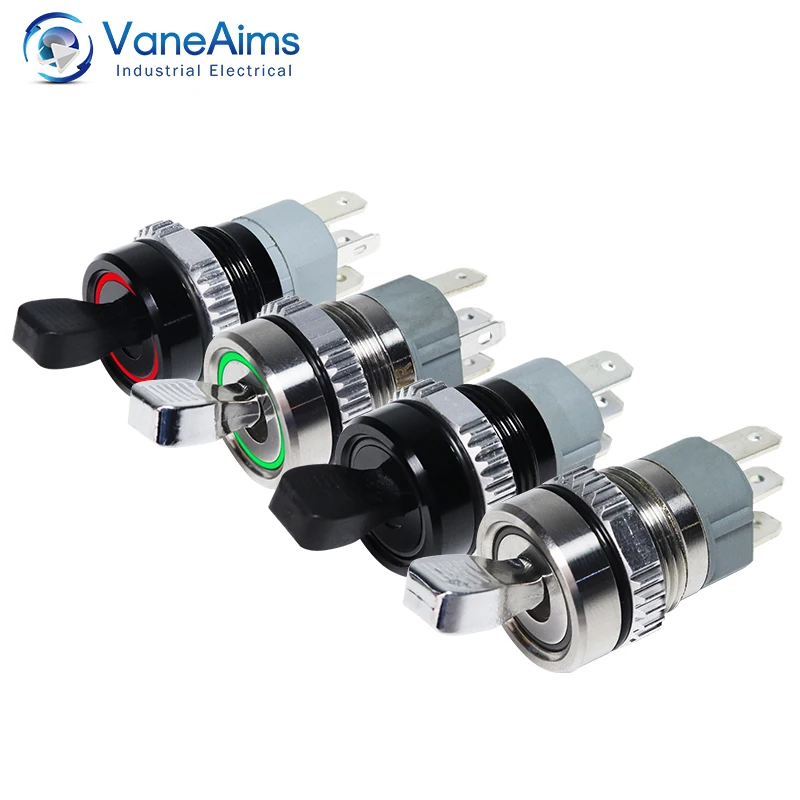 16mm Metall kippschalter wasserdichtes LED-Licht selbst hemmend 2 ...