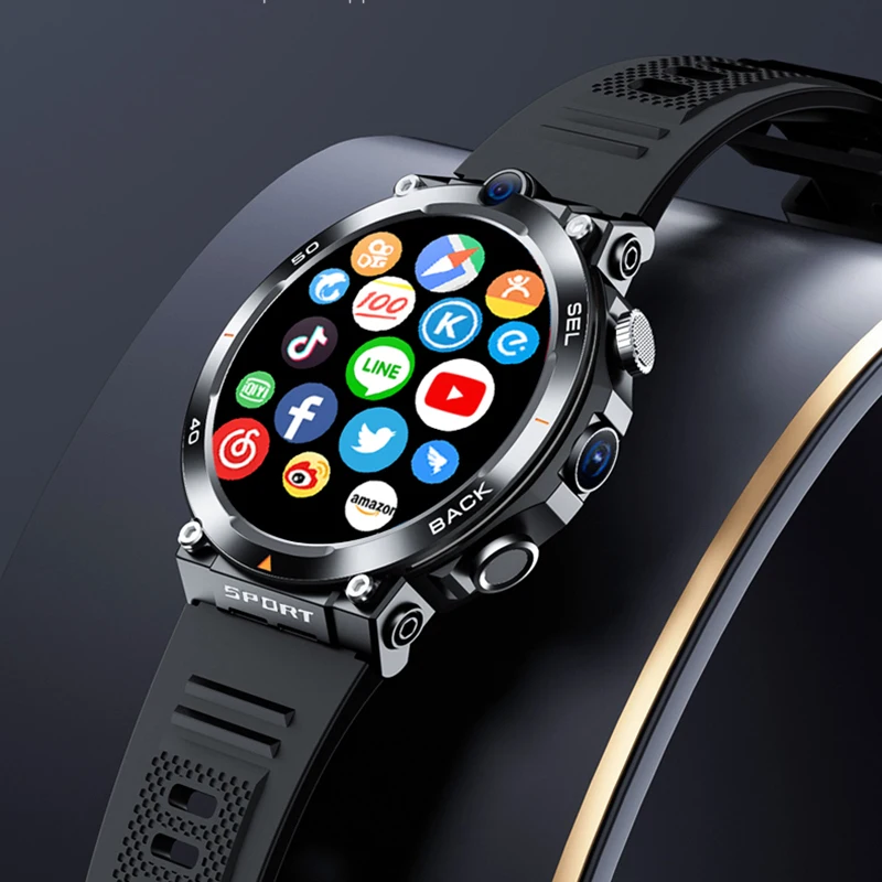 New-4G-LTE-Smart-Watch-Men-Android-8-1-Smartwatch-Phone-900-mAh-5MP ...
