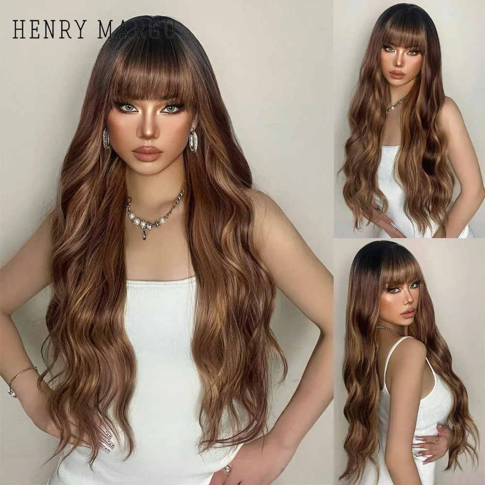 HENRY-MARGU-Peluca-de-cabello-sint-tico-para-mujeres-negras-postizo ...