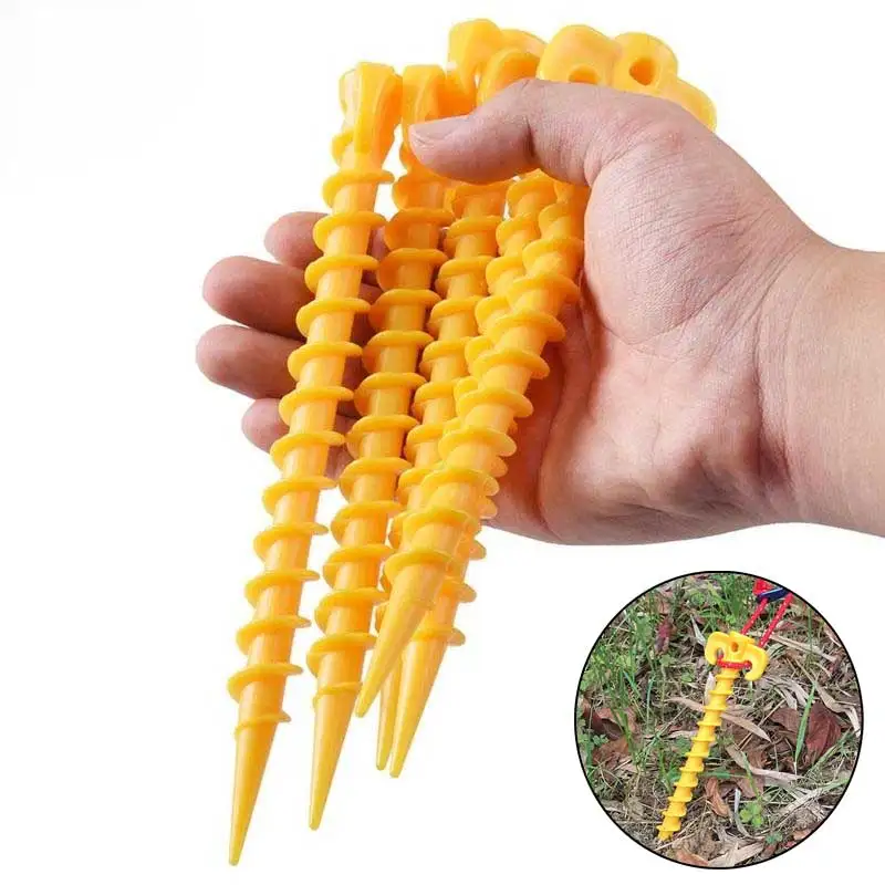 5PCS-Plastic-Tent-Hook-Stakes-Camping-Tents-Accessories-Ground-Support ...