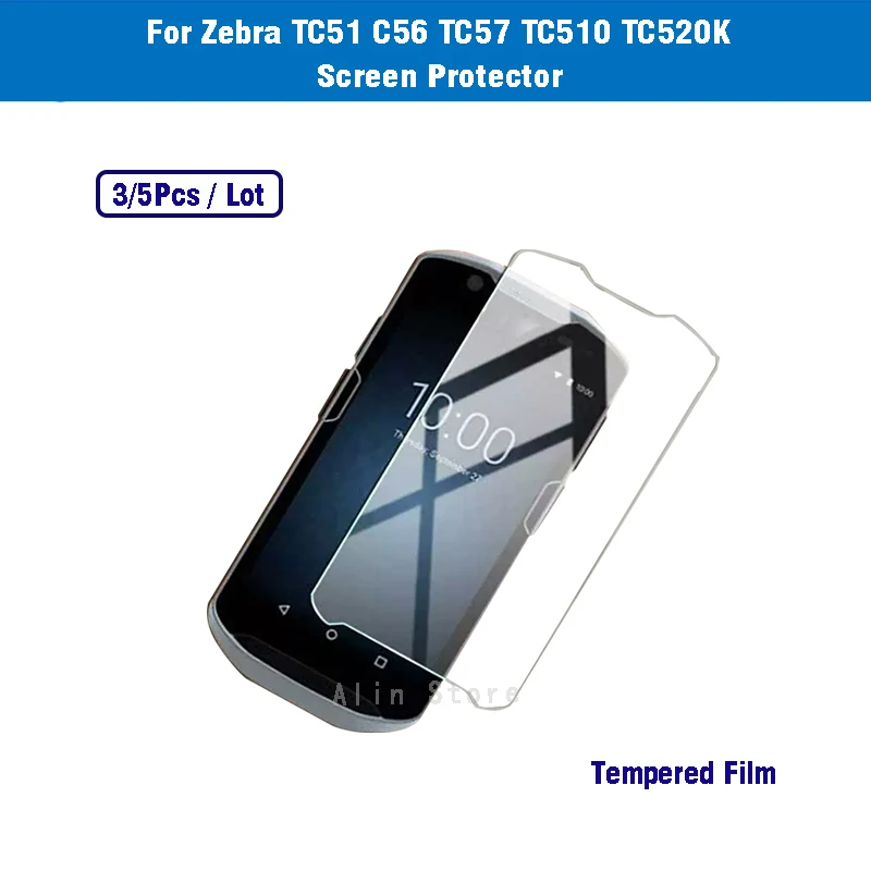 Protective Film For Zebra TC51 C56 TC57 TC510 TC520K HD Tempered Glass ...