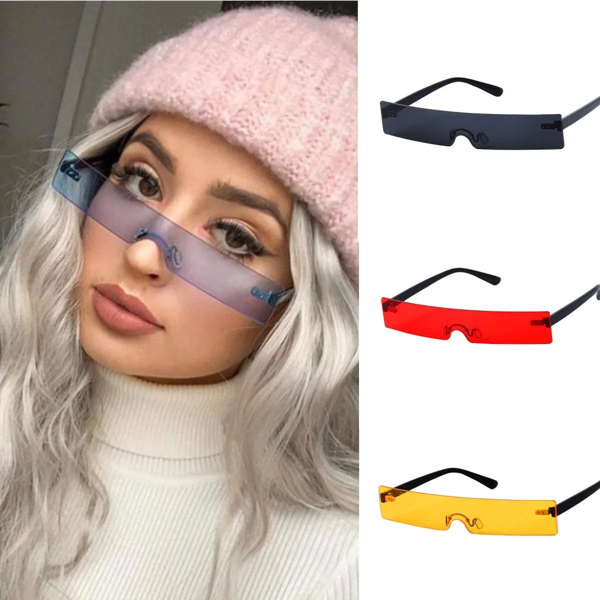 Gafas-de-sol-rectangulares-para-mujer-lentes-peque-as-de-dise-ador-de ...