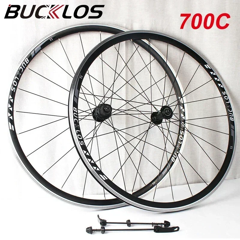 BUCKLOS-V-Brake-Wheelset-Road-Bike-700C-Wheel-Set-20-24-Holes-Bicycle ...