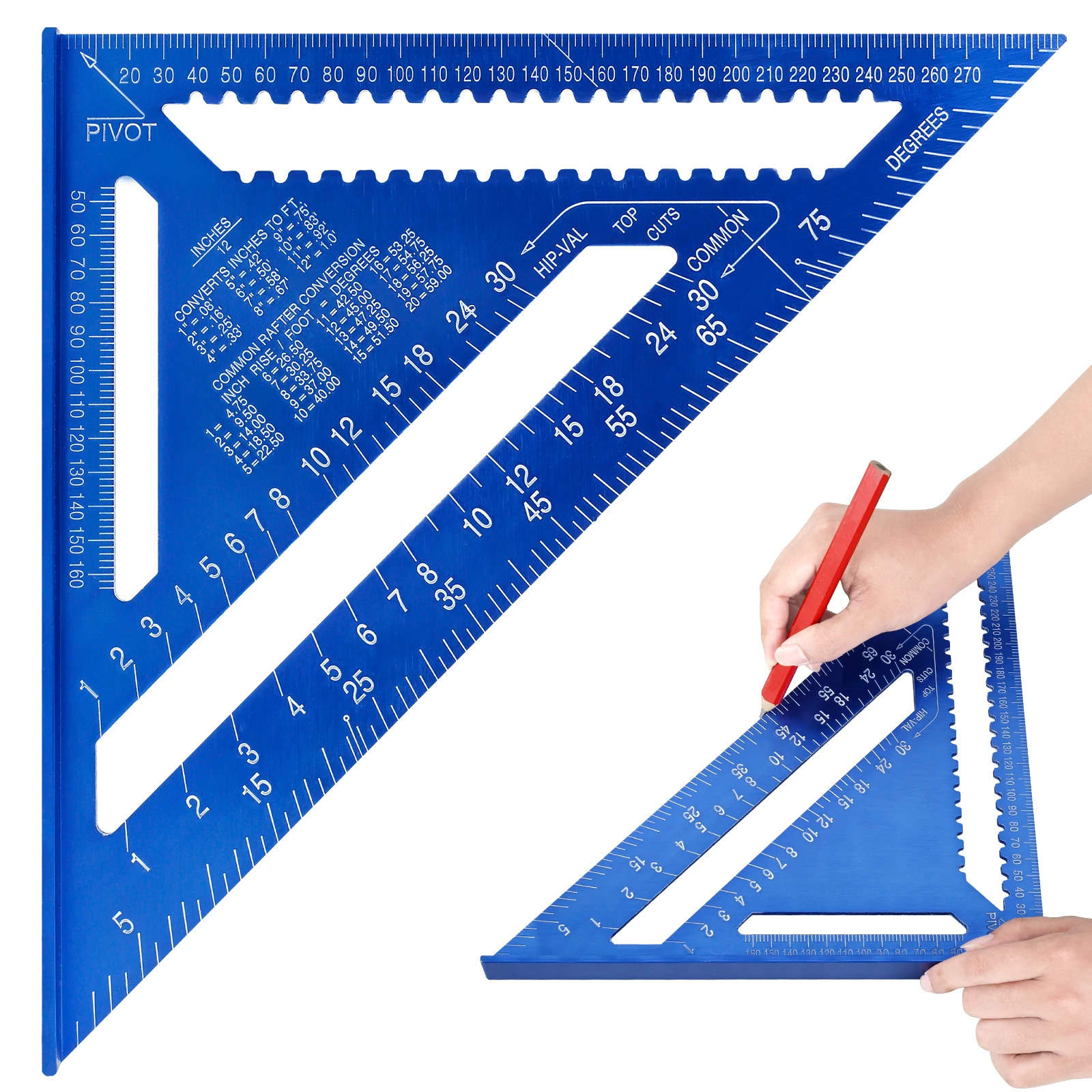 Woodworking-Triangle-Ruler-12inch-Aluminum-Alloy-Metric-Square ...