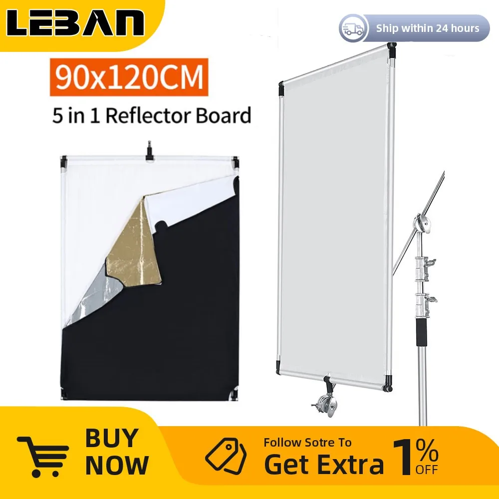 90x120cm-Sun-Scrim-Aluminum-Alloy-Frame-with-Large-5in1-Black-Silver ...