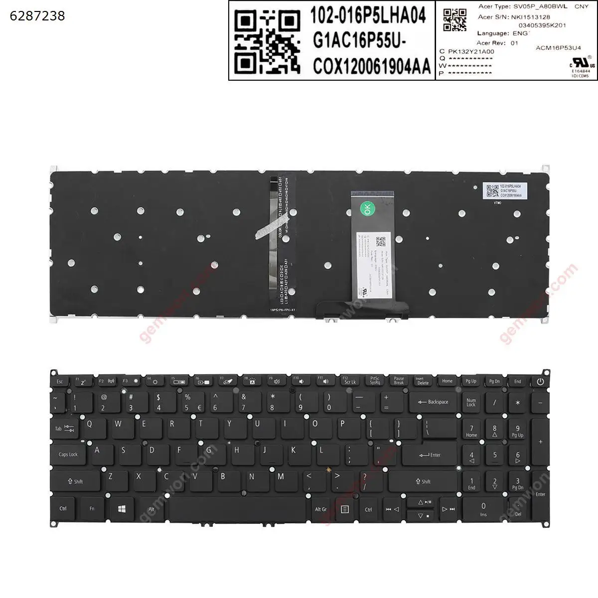 US-QWERTY-Replacement-Keyboard-for-Acer-Aspire-A317-32-A317-51-A317-51G ...