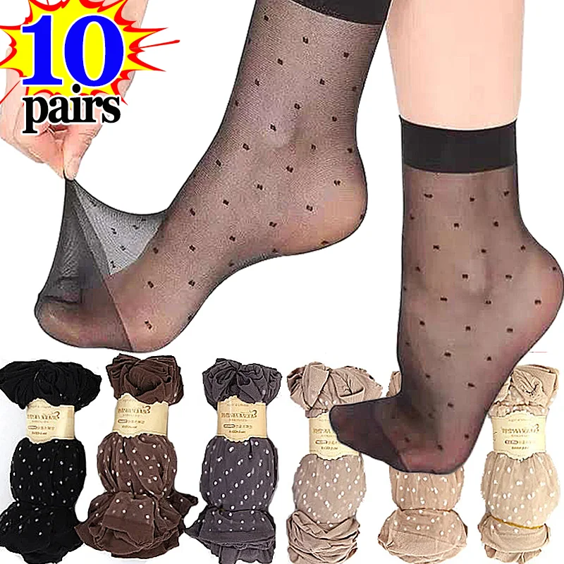 Calcetines-ultrafinos-de-seda-de-cristal-para-mujer-medias-cortas-de ...