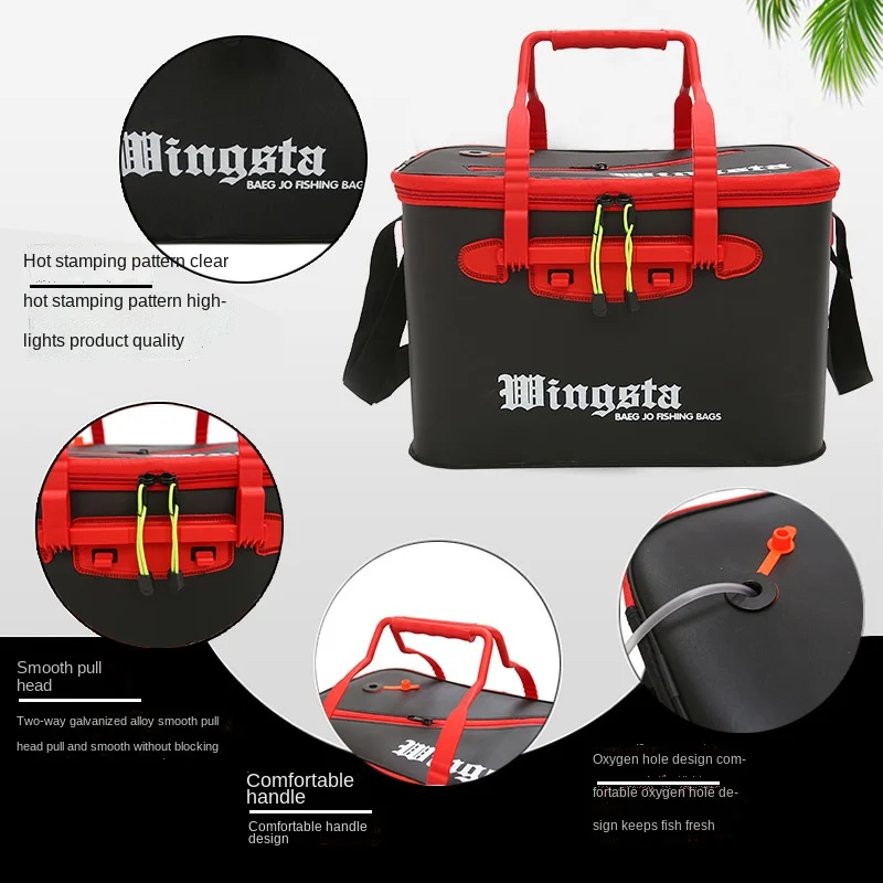 Folding EVA Fishing Bag Integrated Live Fish Bag Fish Box - Easy ...