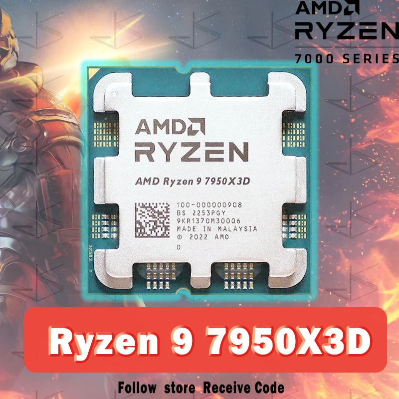 AMD Ryzen 9 7950X3D R9 7950X3D 4.2 GHz 16-Core 32-Thread PCIE5.0 DDR5 CPU Processor 5NM 128M 100 ...