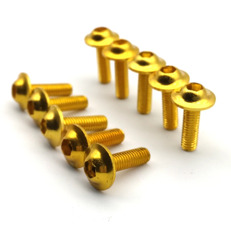 10pcs-m6-x-20mm-Black-Red-Blue-Gold-Anodised-Aluminium-Fairing-Bolts ...