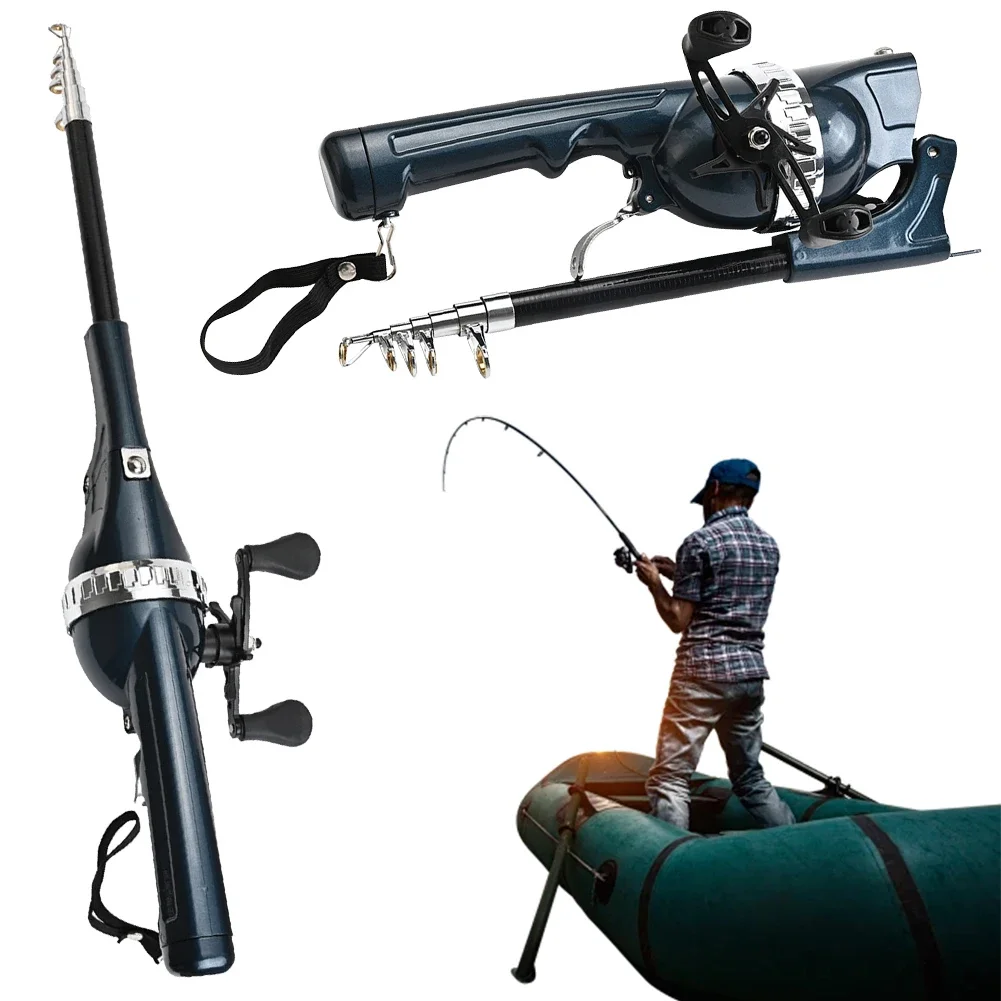 Portable-Folding-Fishing-Rod-with-Reel-Line-Fishing-Pole-Carbon-Fiber ...