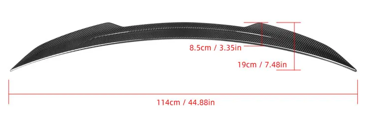 For Mercedes Benz C Class W205 W206 Dry Carbon Fiber Spoiler Shunt Rear ...