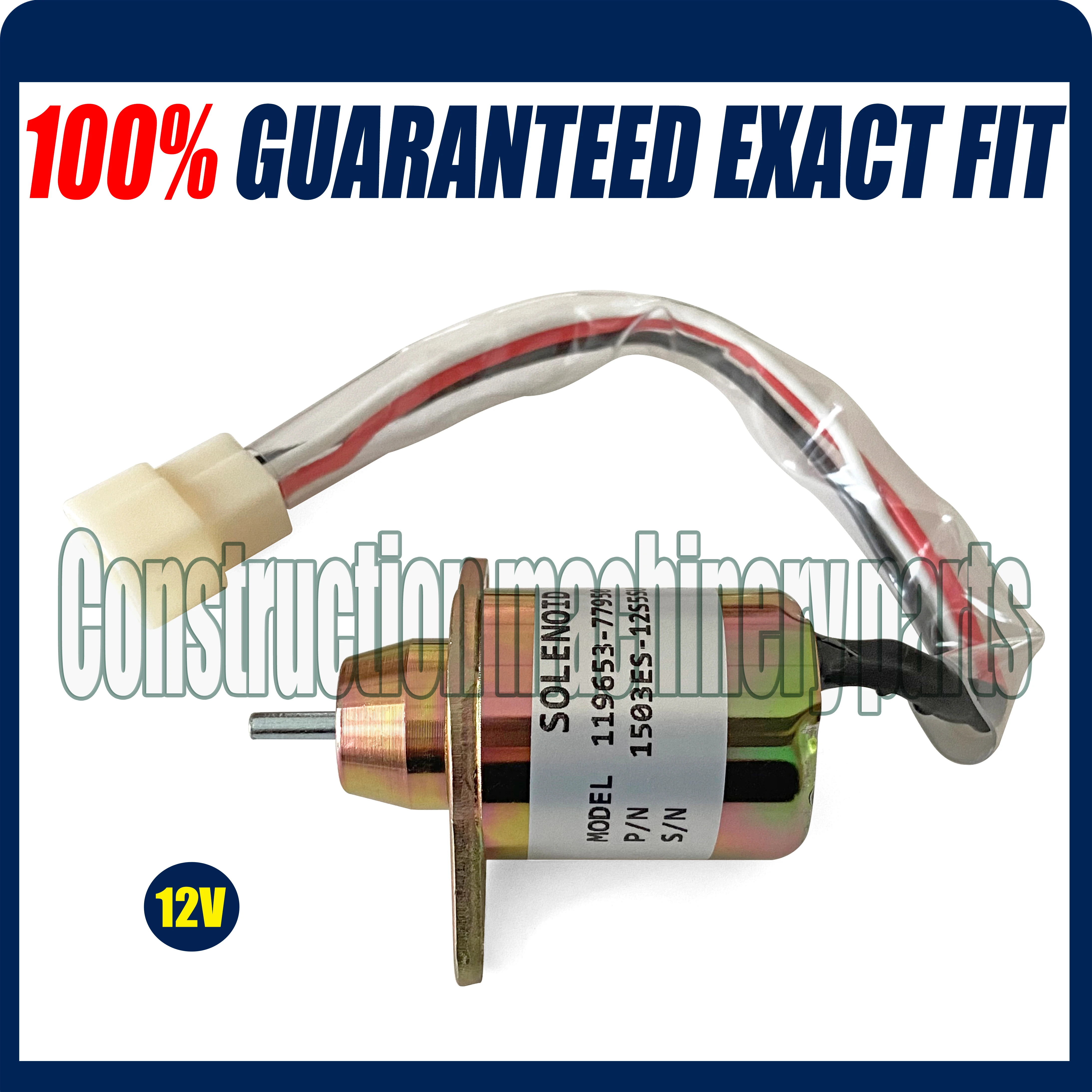 119653-77950 Stop Solenoid Valve 12v For Yanmar Engine 1503es-12s5suc5s ...