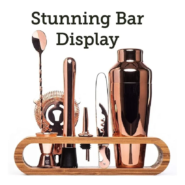 Ice Bucket Cocktail Set Cocktail Shaker Set Bartender Kit : 12-Piece ...