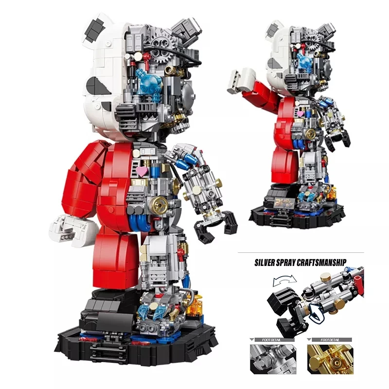 1471 PCS MOC Mechanical Bear Models Robots Building Blocks Violent Bear ...