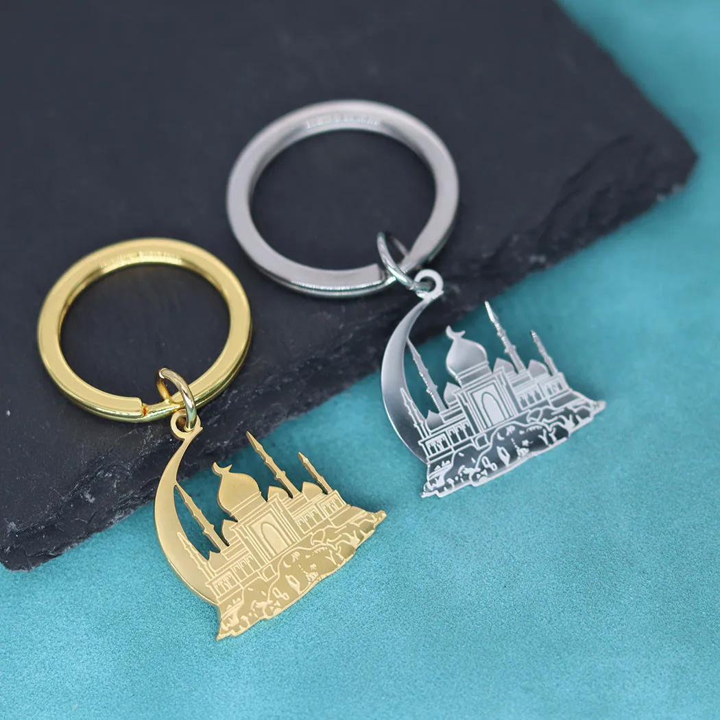 Nedar Mosque With Crescent Pendant Keychain for Women Men Muslim ...