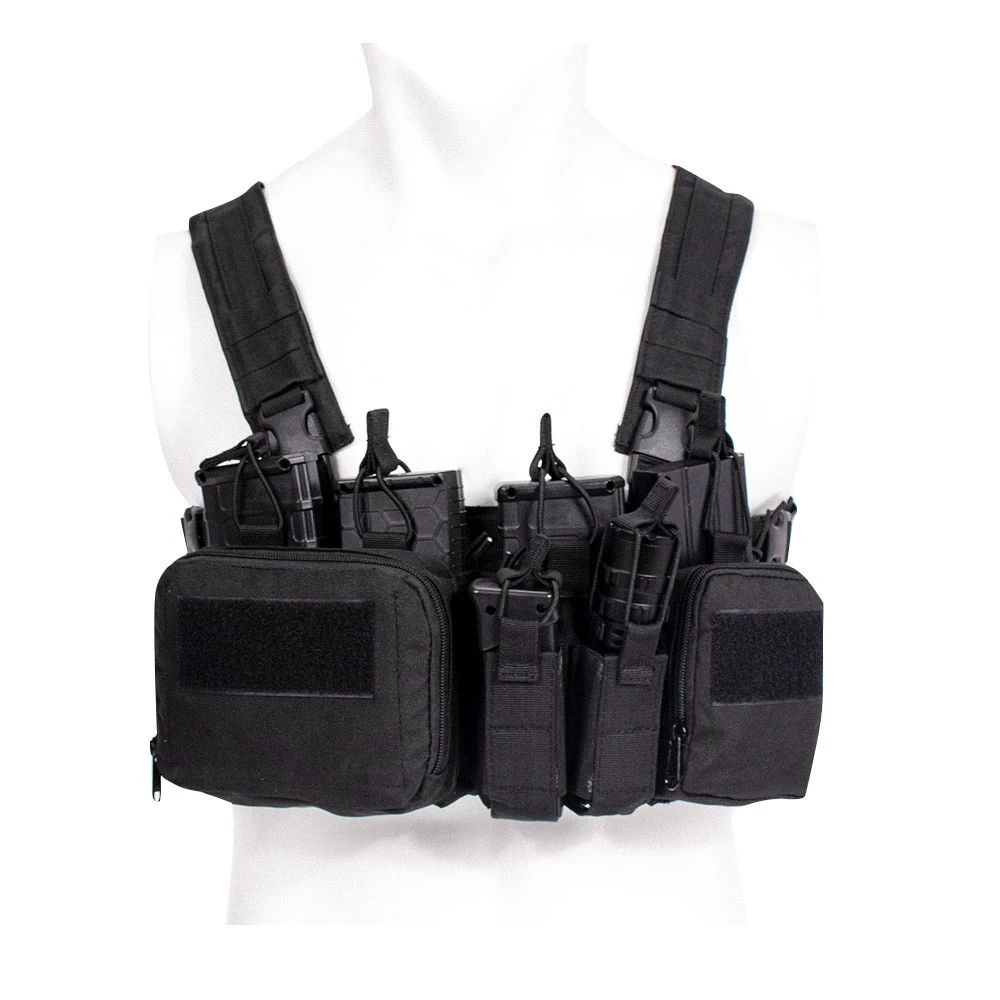 Tactical-Chest-Rig-Bag-Radio-Harness-Front-Pouch-Holster-Military-Vest ...