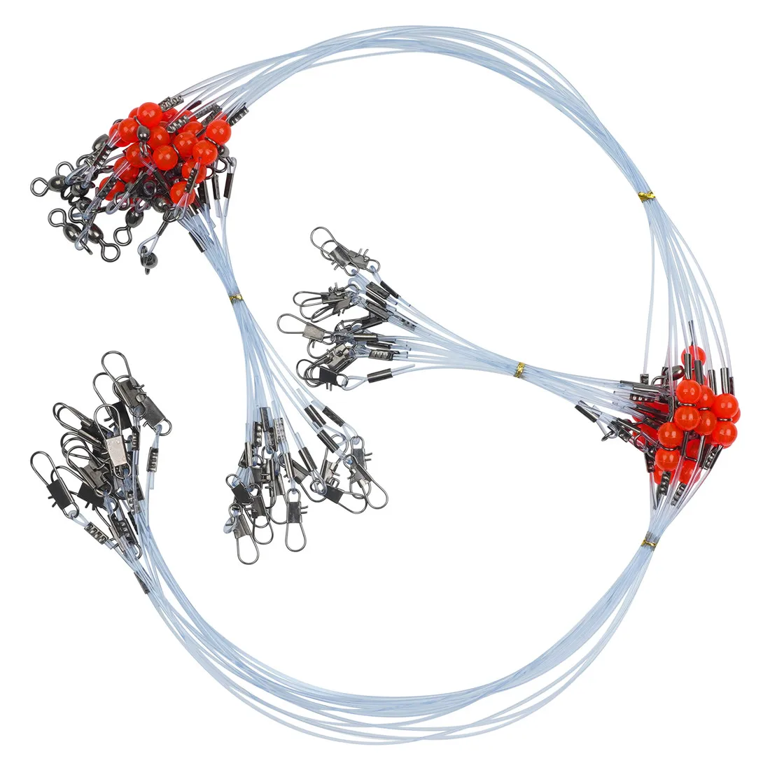 48PCS-Fishing-Wire-Leaders-Surf-fishing-Rig-Tool-with-Swivels-Snap ...