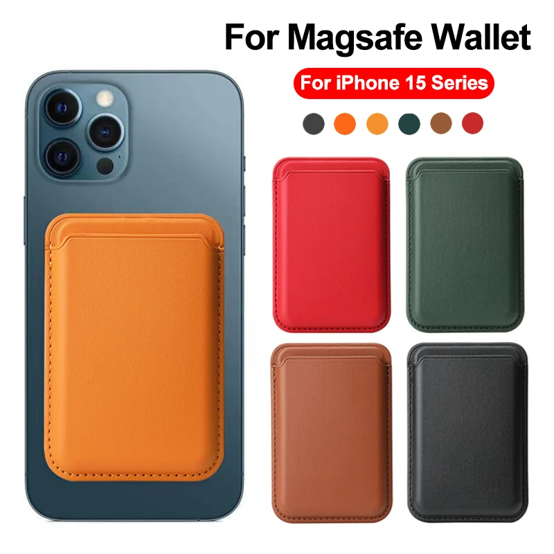 For-Magsafe-Apple-Original-Magnetic-Leather-Card-Holder-Wallet-Case-For ...