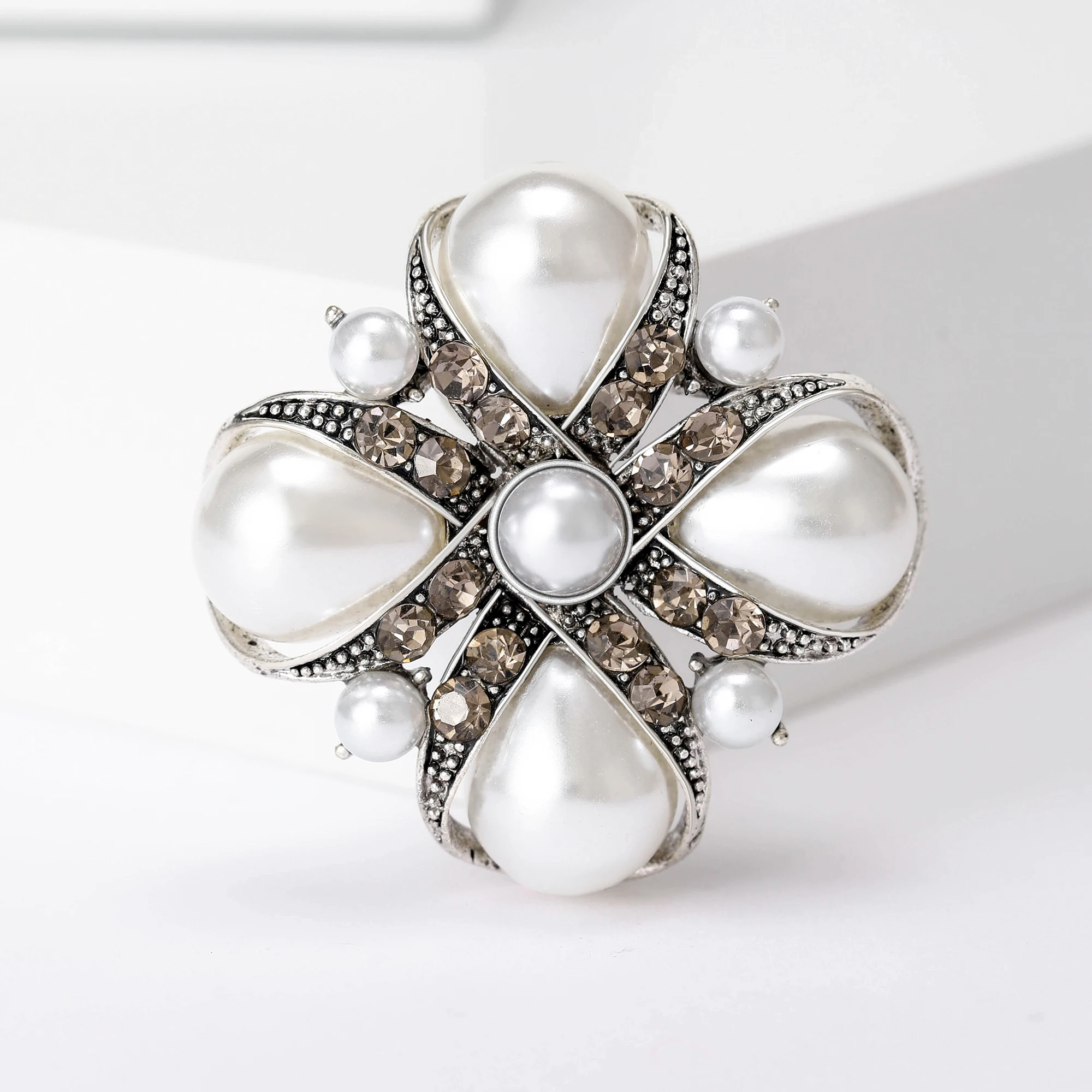 Vintage-Pearl-Baroque-Brooches-for-Women-Pearl-Cross-Pins-Event-Party ...