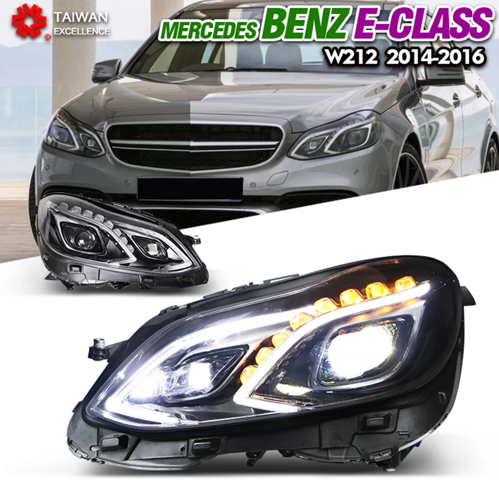For-W212-Headlight-2014-2016-Car-Lights-E-Class-E200-E300-LED-Auto ...
