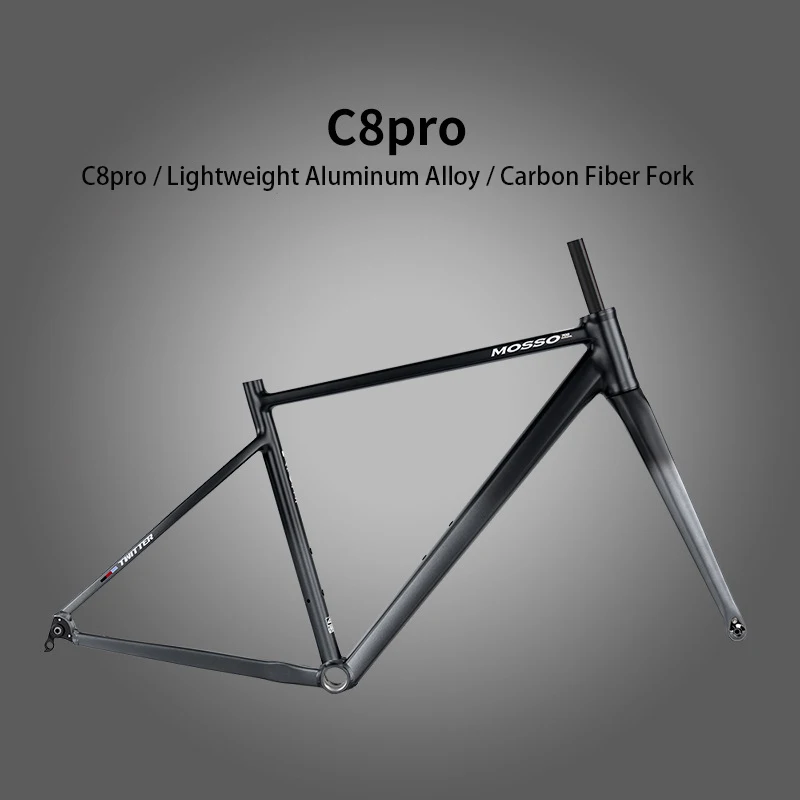 700C MOSSO Co-branded C8pro Road Bike Frameset Thru-Axle 7005 Aluminum ...