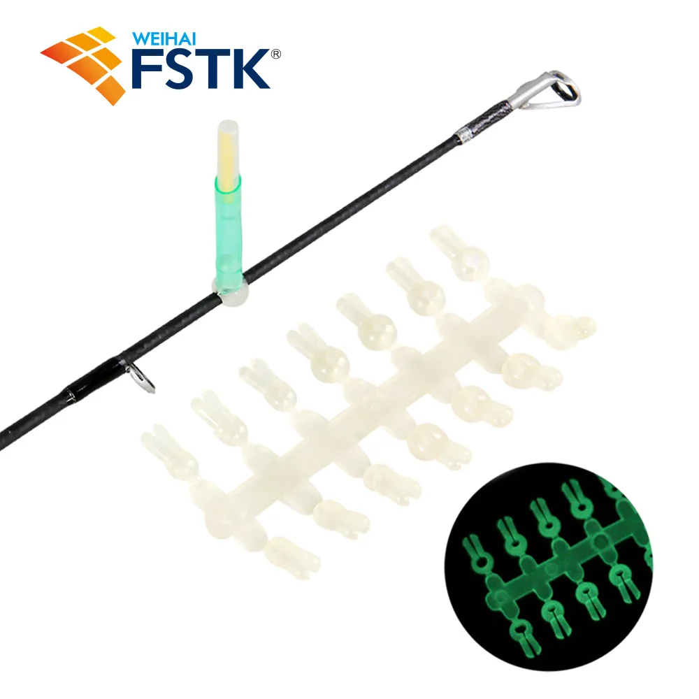 Night Fishing Accessories Drchoer Fishing Rod Glow Stick Holder: 20pcs ...
