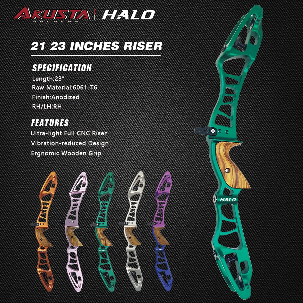 Akusta 21“ 23" Archery Recurve Bow ILF Riser Handle for Aluminum Alloy ...