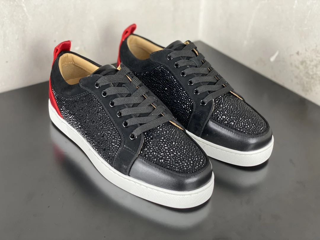 Luxury-Rhinestones-Men-s-Shoes-Red-Sole-Shoes-for-Men-Rivet-Designer ...