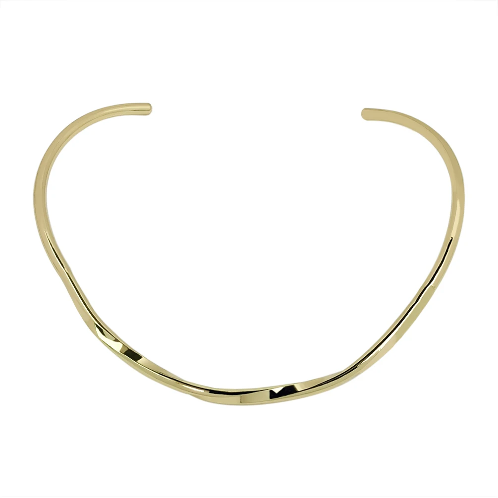 MANILAI-Collier-Ras-du-Cou-en-M-tal-Solide-pour-Femme-Simple-et-Rigide ...