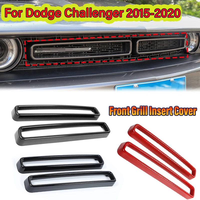 For-Dodge-Challenger-2015-2020-Car-Styling-Front-Grille-Insert-Trim ...