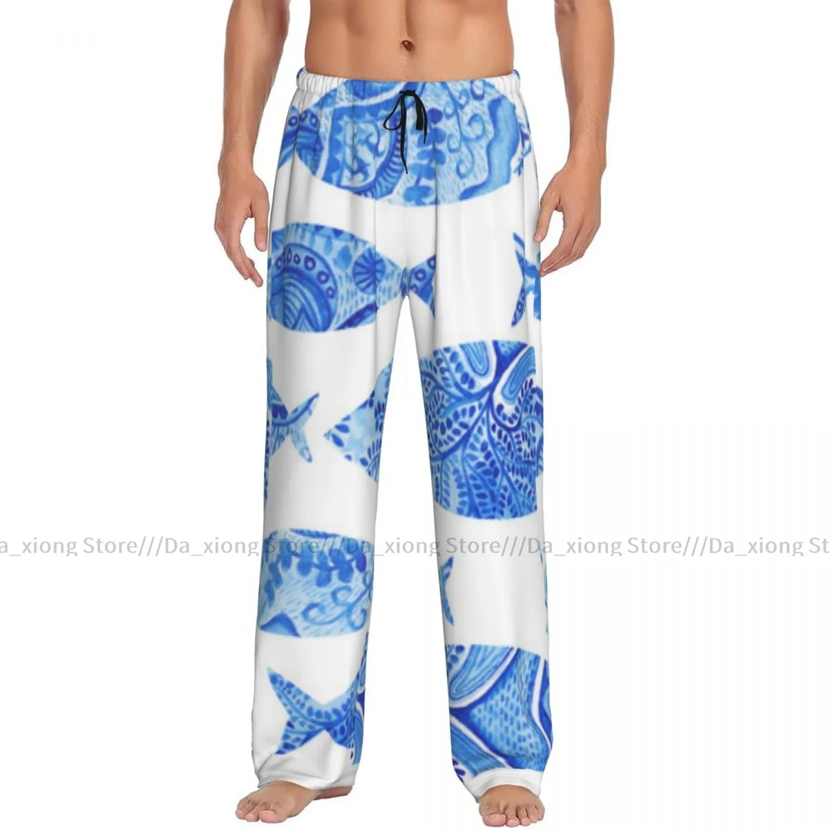 Fish-Sea-Animal-With-Ottoman-Ornated-Mosaic-Mens-Pajamas-Pyjamas-Pants ...