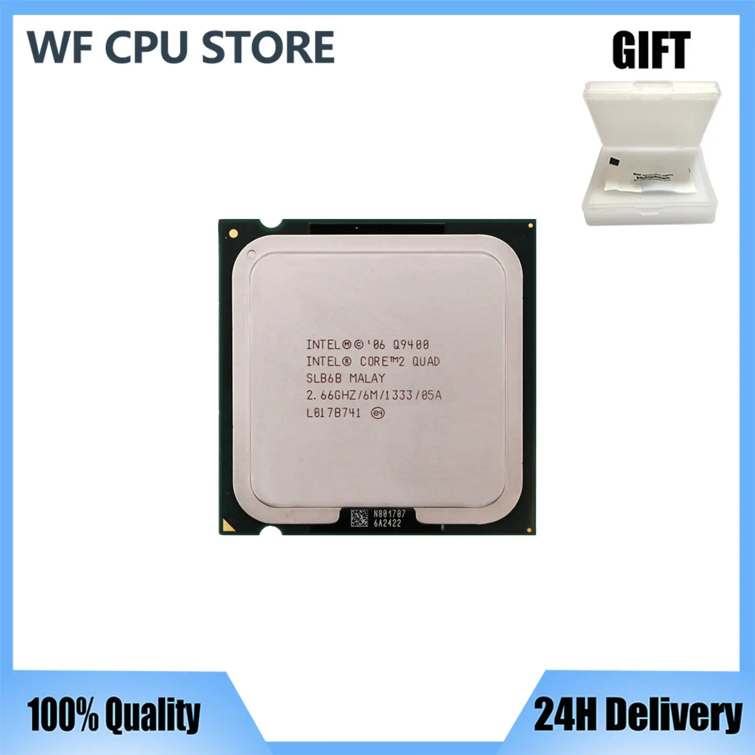 free shipping Core 2 Quad Q9400 CPU Processor (2.66Ghz/ 6M /1333GHz ...