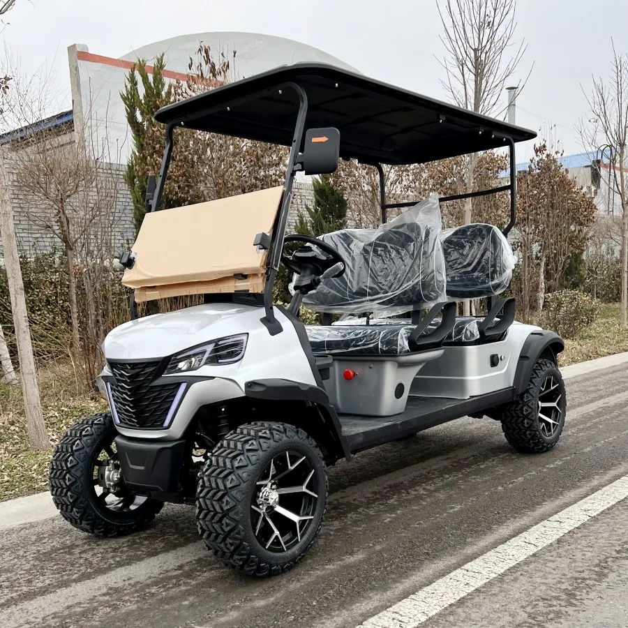 4-Seater-Gas-Powered-Golf-Cart-Lifted-Golf-Cart-with-Off-Road-Tires ...