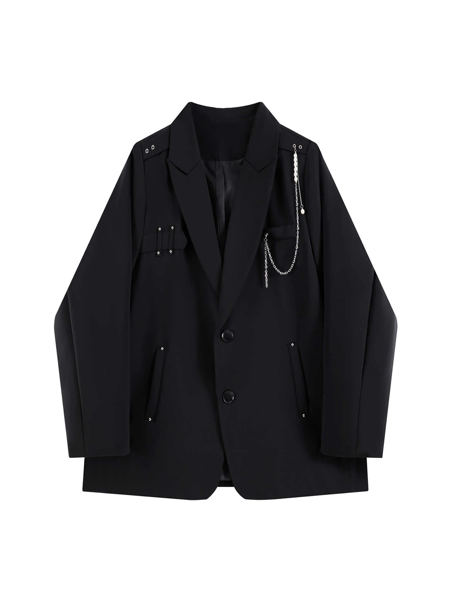 Women's Black Gothic Blazer Coat Vintage Fashion Streetwear Harajuku ...