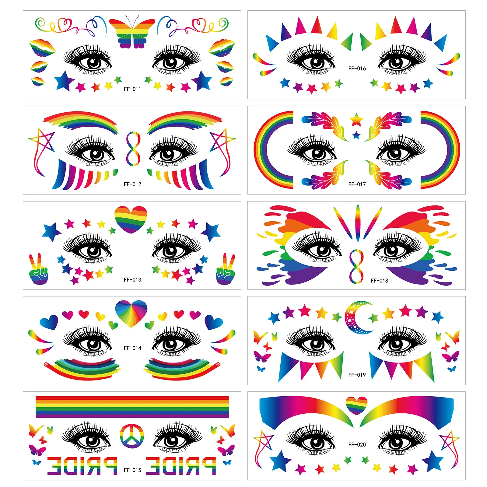 3D-Waterproof-Temporary-Tattoo-Sticker-Rainbow-Pride-Day-Couple ...